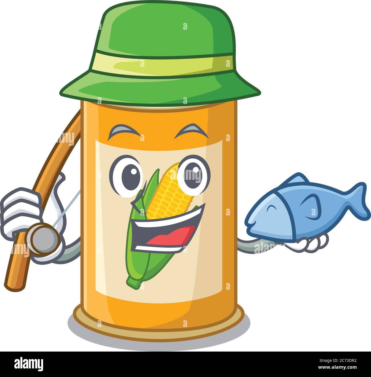 Fish salad with canned tuna and corn Stock Vector Images - Alamy