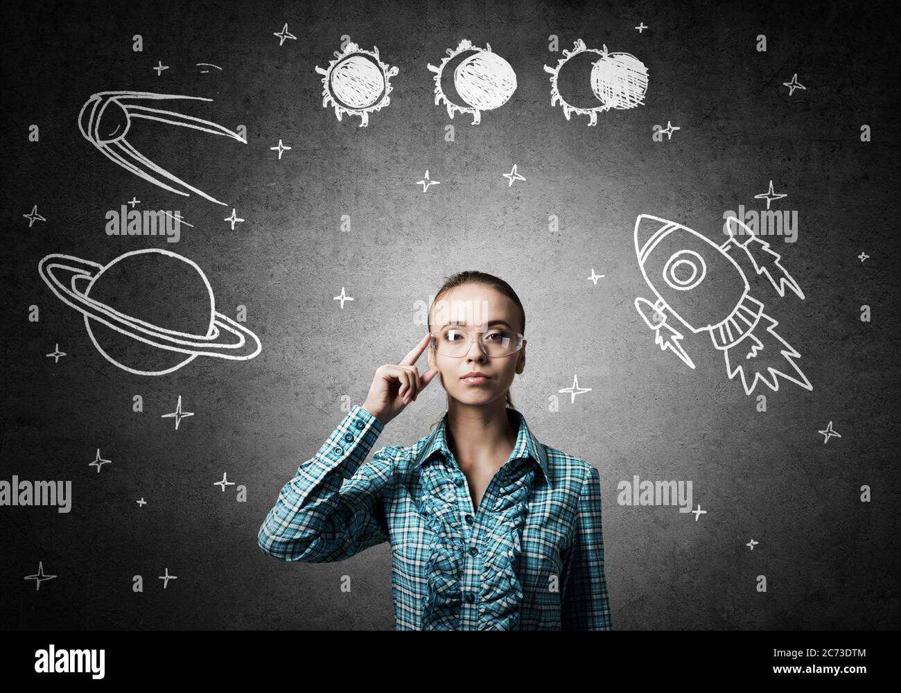Dreaming to explore space Stock Photo - Alamy