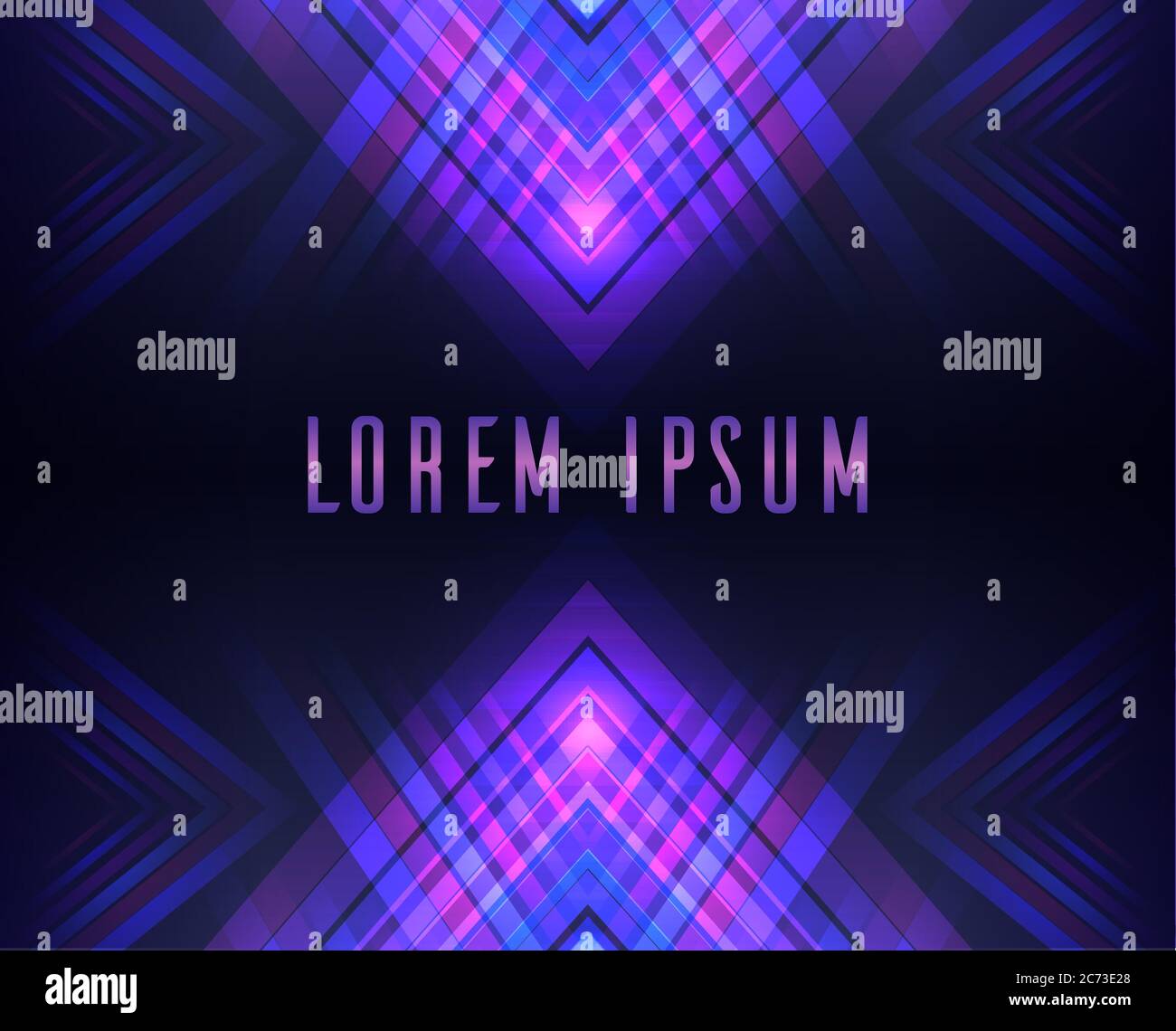 Template vector neon geometric card . Element for posters, flyers and ...