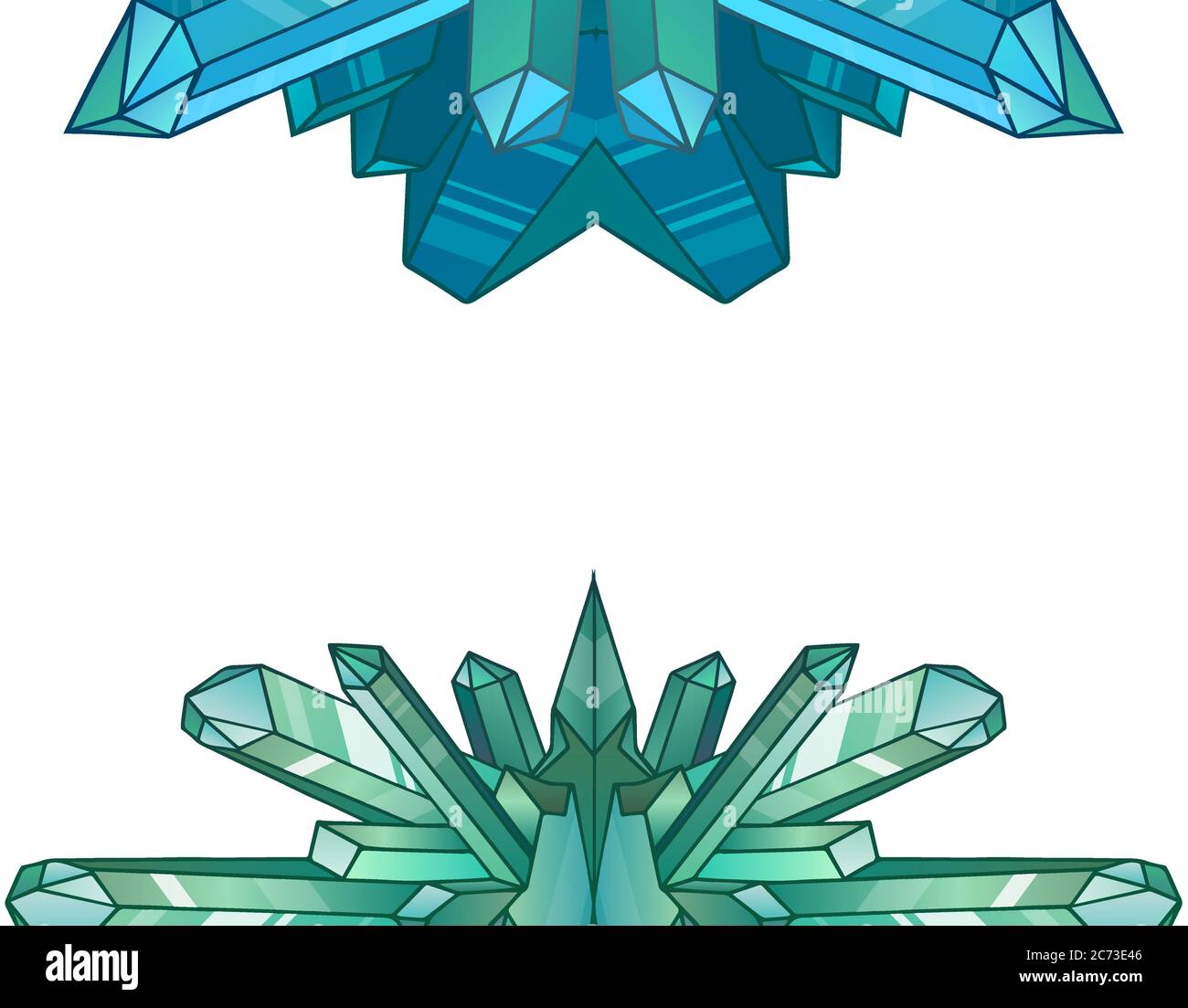 Design elements of cartoon crystals and minerals. Vector elements for ...