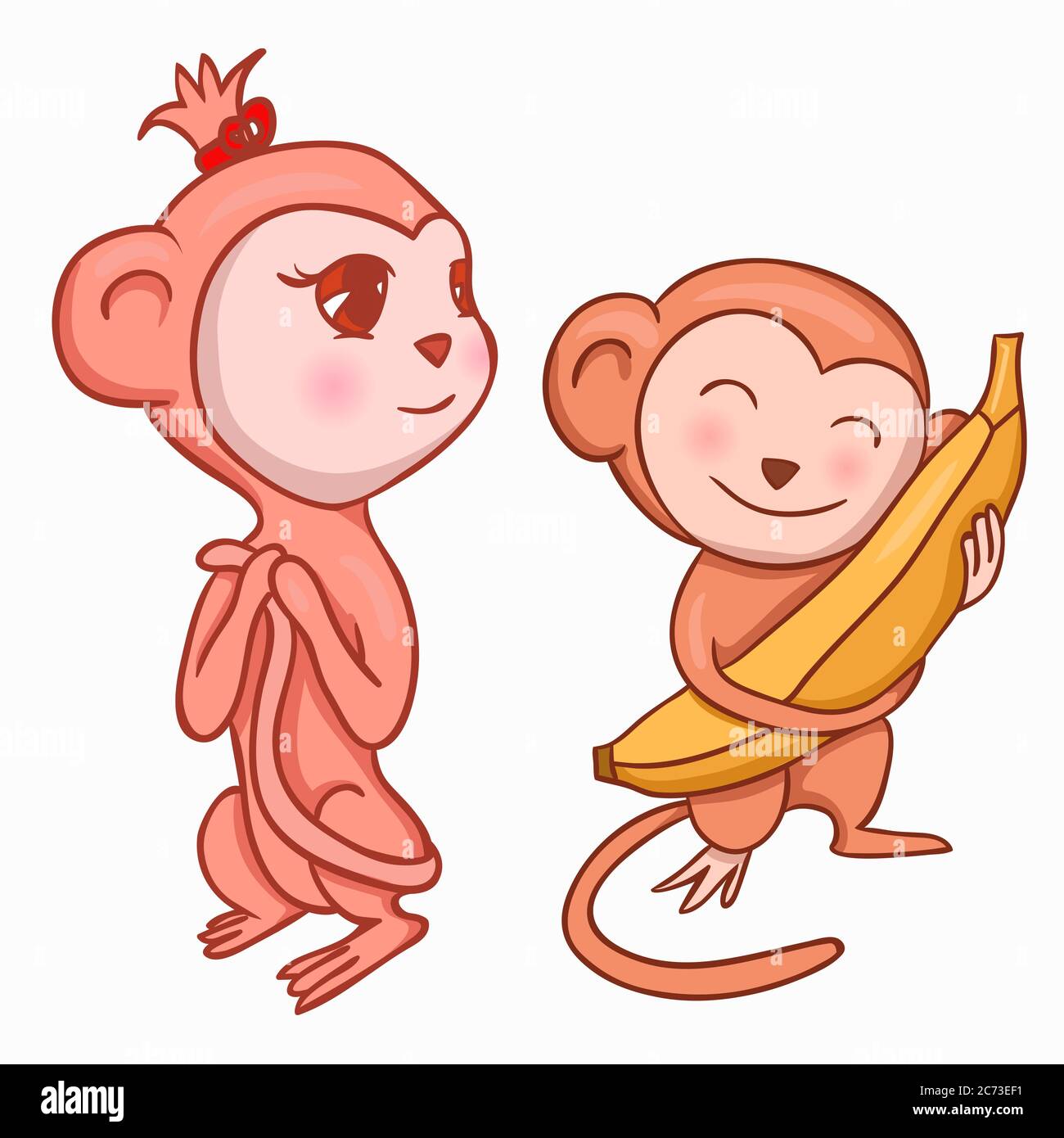 Monkey macaque animal mammal Stock Vector Images - Alamy
