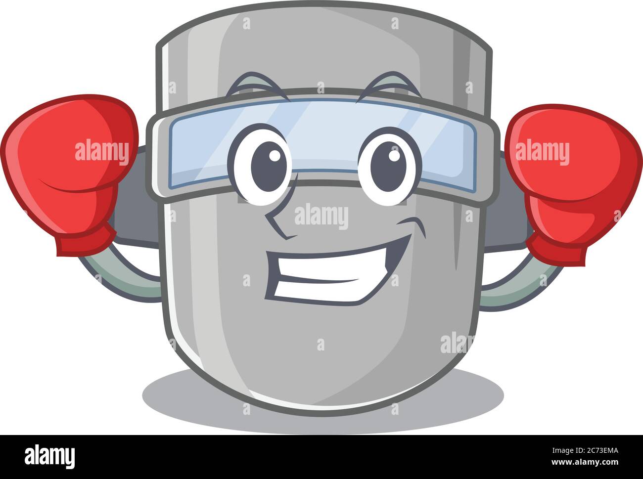 Mascot design of welding mask as a sporty boxing athlete Stock Vector ...