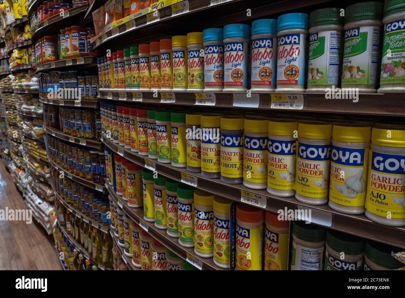 NEW YORK, NY - JULY 13: Products by Goya Foods Company seen on shelves ...