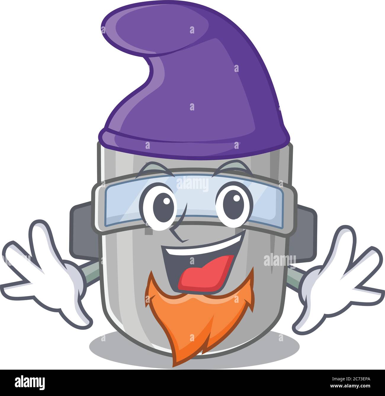 An adorable cartoon design of welding mask as an Elf fairytale ...