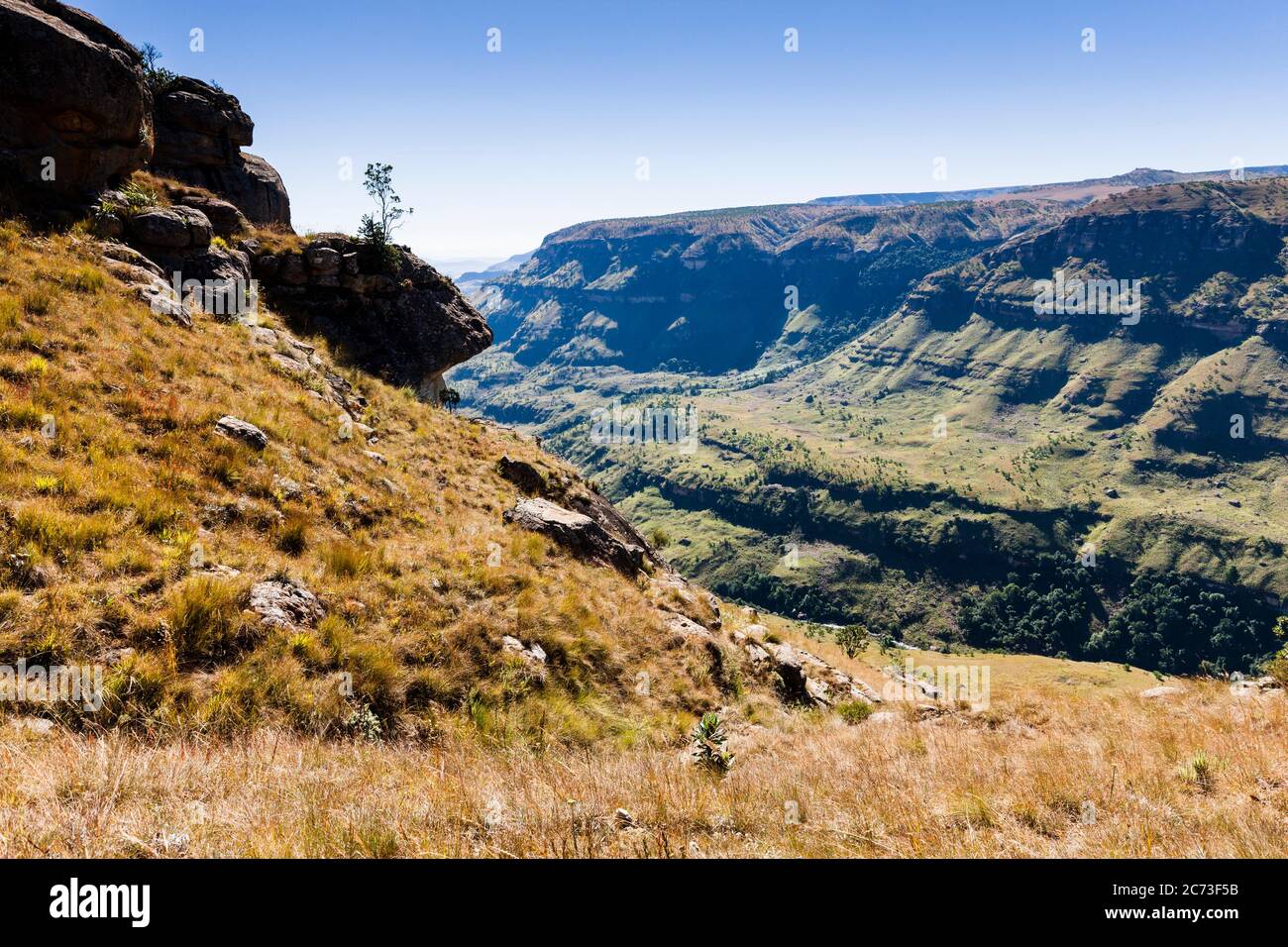 Drakensberg, Didima gorge and mountains, Cathedral Peak, Giants Castle ...