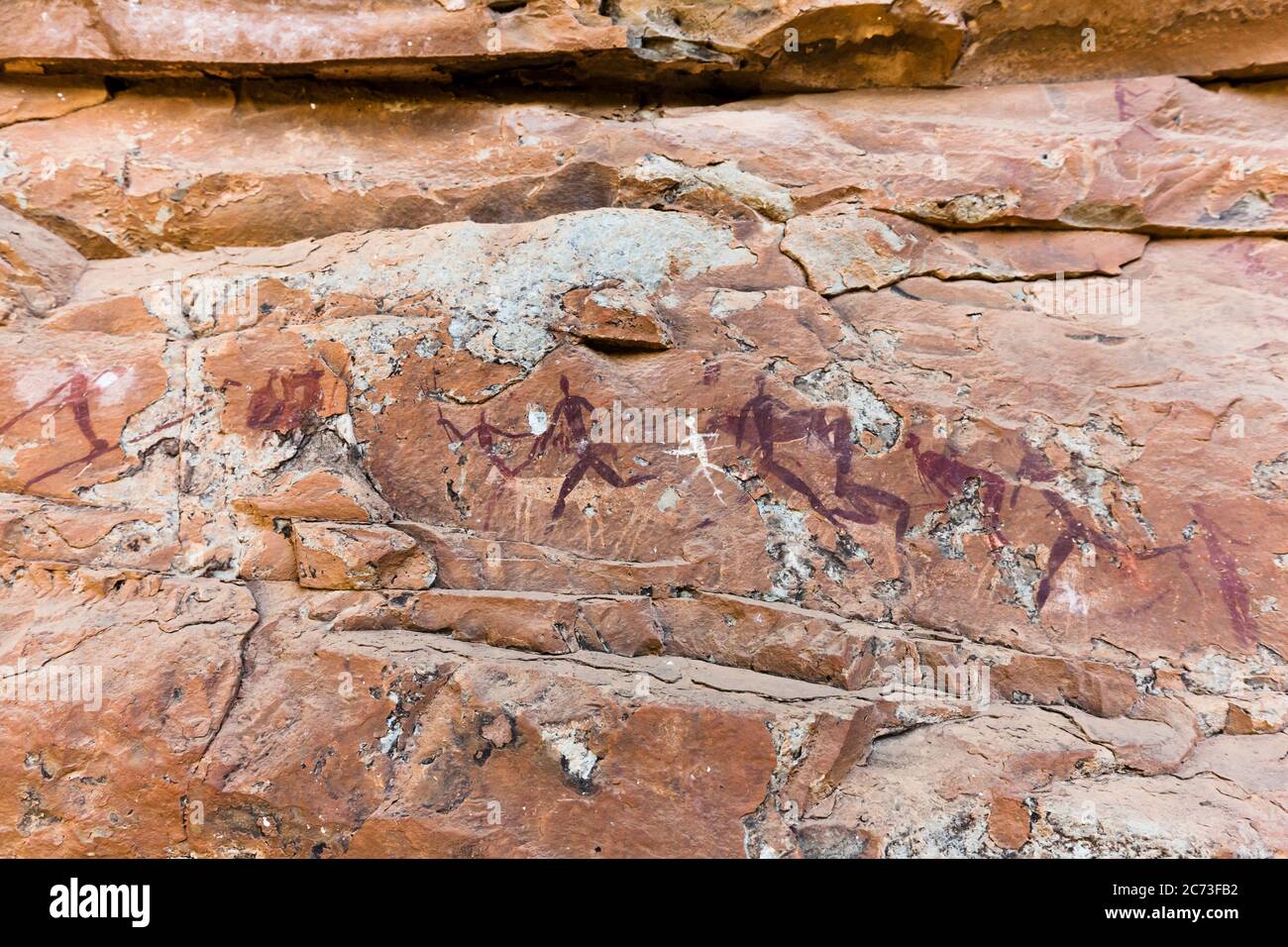 Drakensberg, "Eland cave" rock painting site, rock art, Didima gorge ...