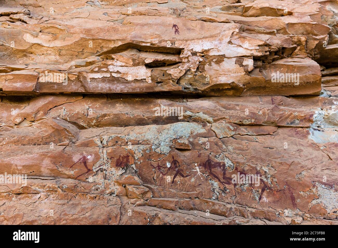 Drakensberg, "Eland cave" rock painting site, rock art, Didima gorge ...
