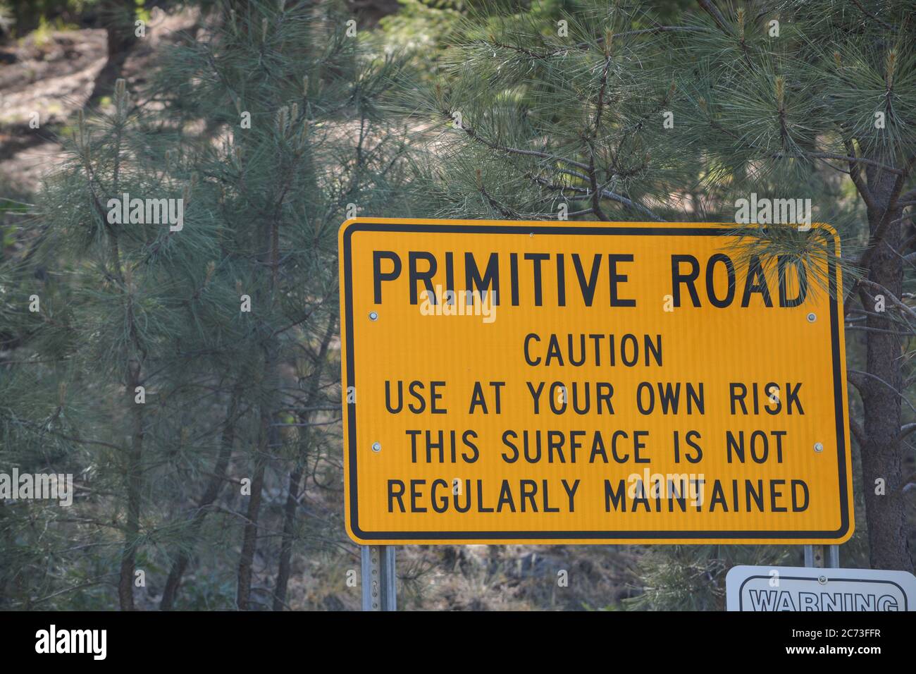 Primitive Road Sign in Prescott National Forest. Prescott, Arizona ...