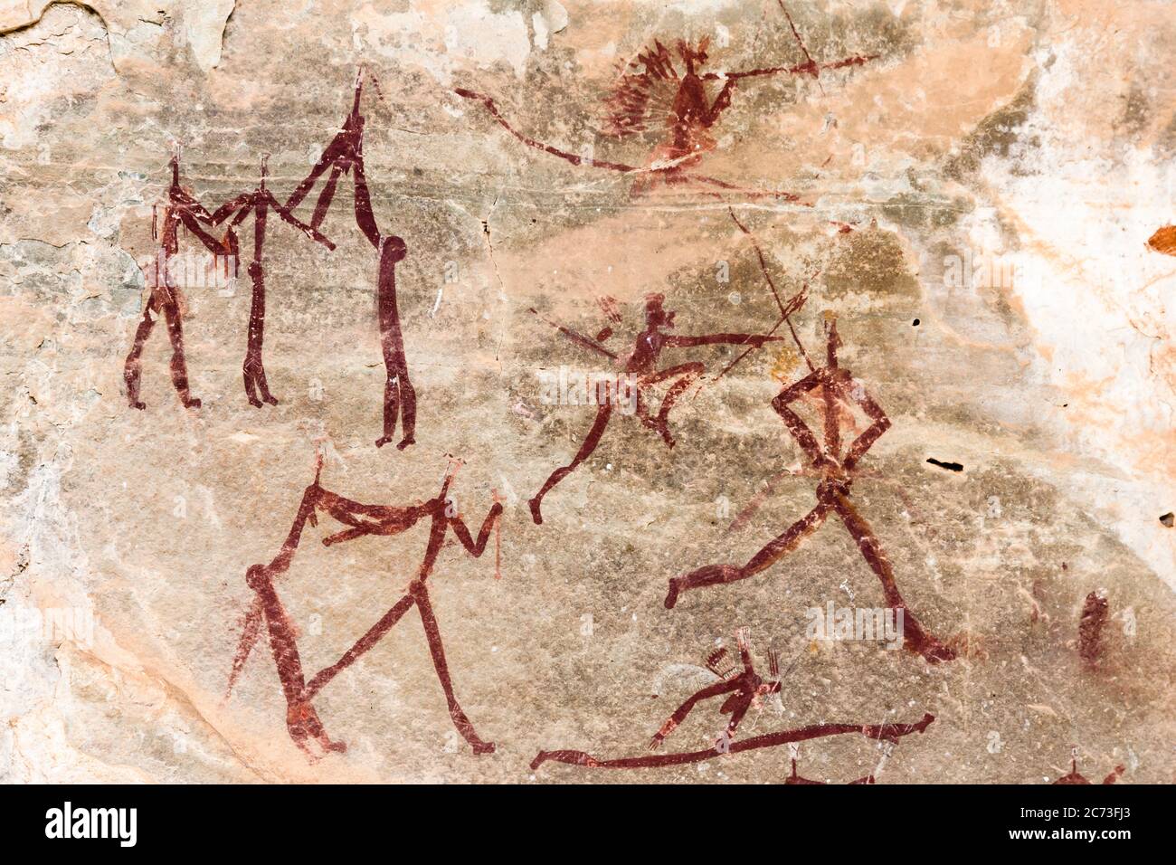 Drakensberg, "Battle Cave" rock art site, bushman rock paintings ...