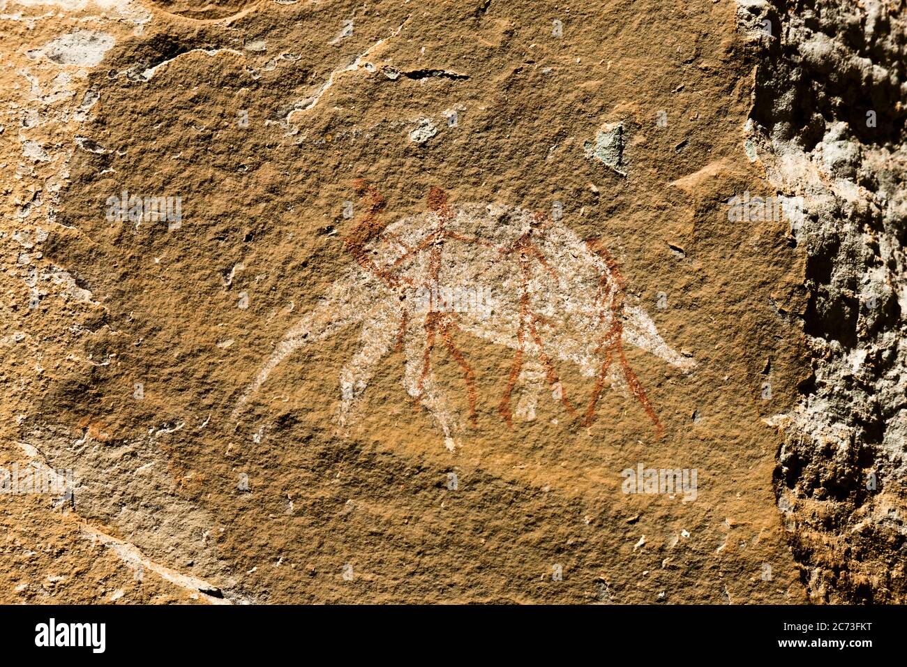Drakensberg, "Battle Cave" rock art site, bushman rock paintings ...