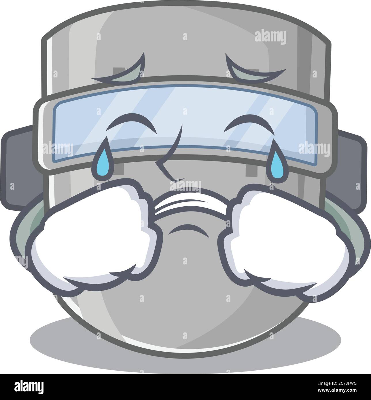 Caricature design of welding mask having a sad face Stock Vector Image ...