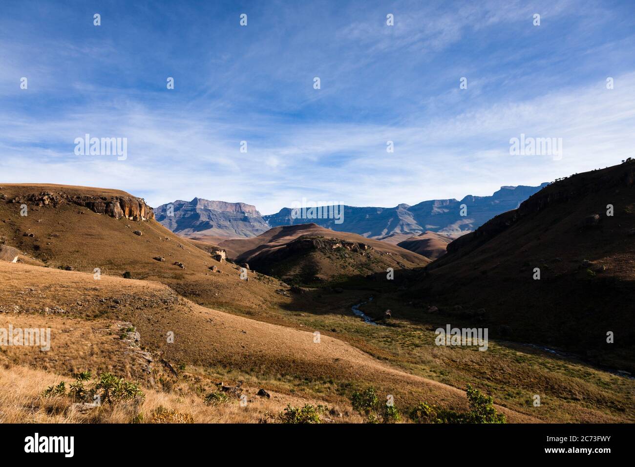Drakensberg, Giants Castle mountain, from "Main cave" trail, Giants ...