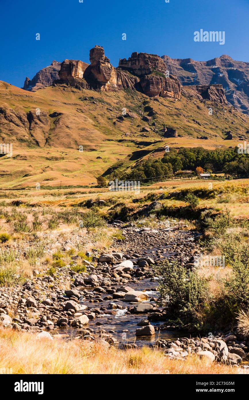 Drakensberg, View of mountains, Garden Castle, Mkhomazi Wilderness area ...