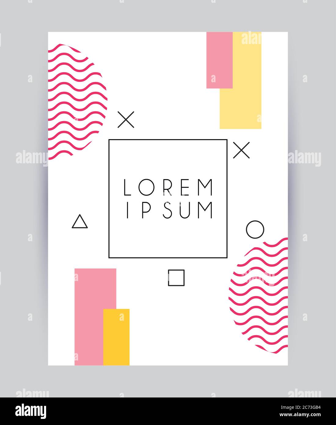 square frame in abstract banner modern poster vector illustration ...