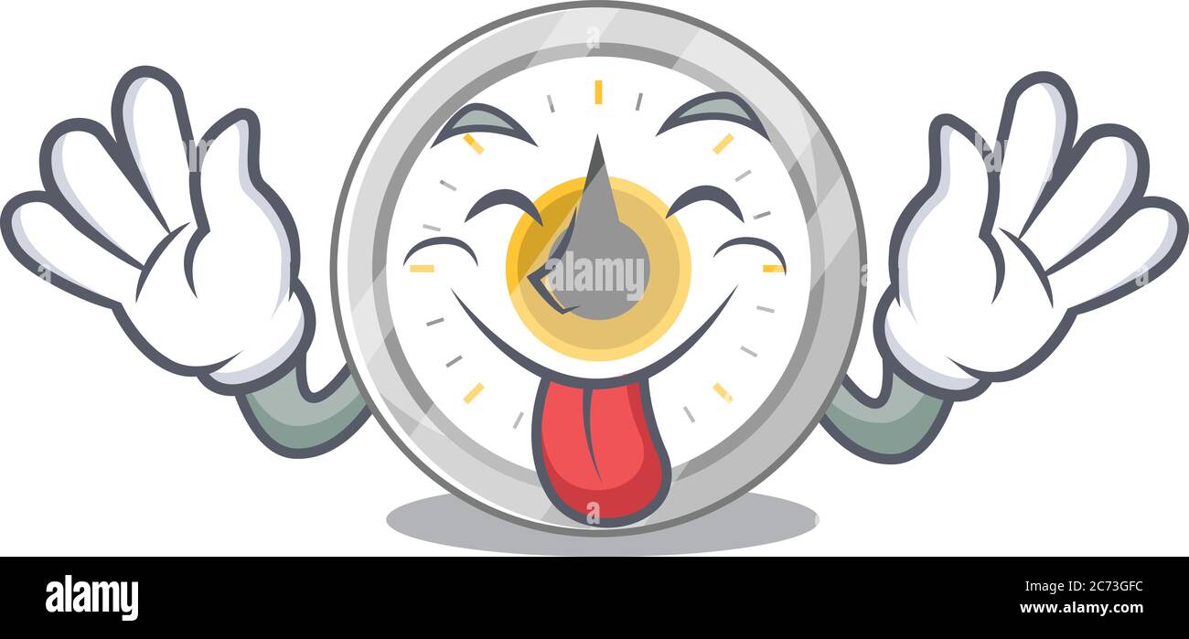 amusing old kitchen timer cartoon picture style with tongue out face ...