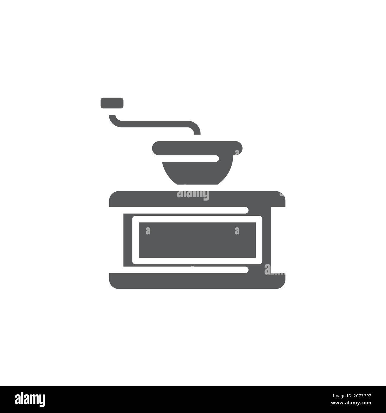 Coffee grinder vector icon symbol isolated on white background Stock ...