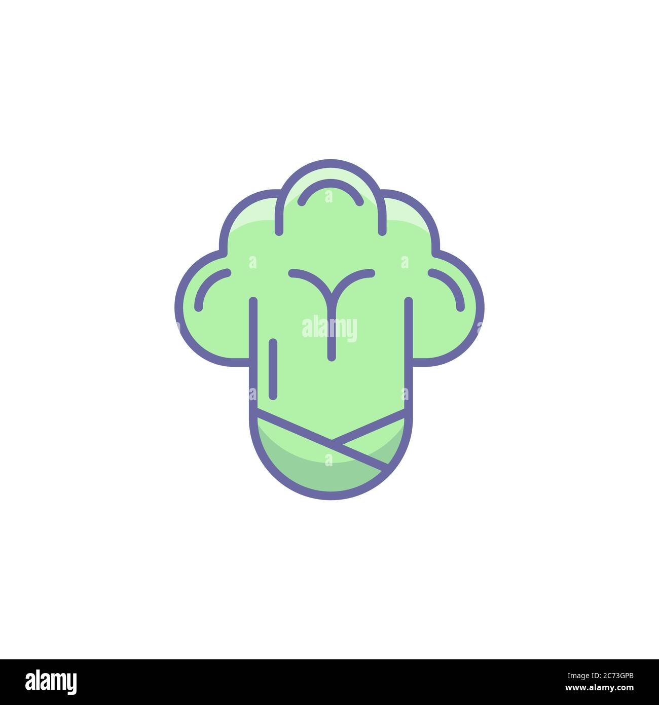 Cabbage leaves vector icon symbol vegetables isolated on white ...