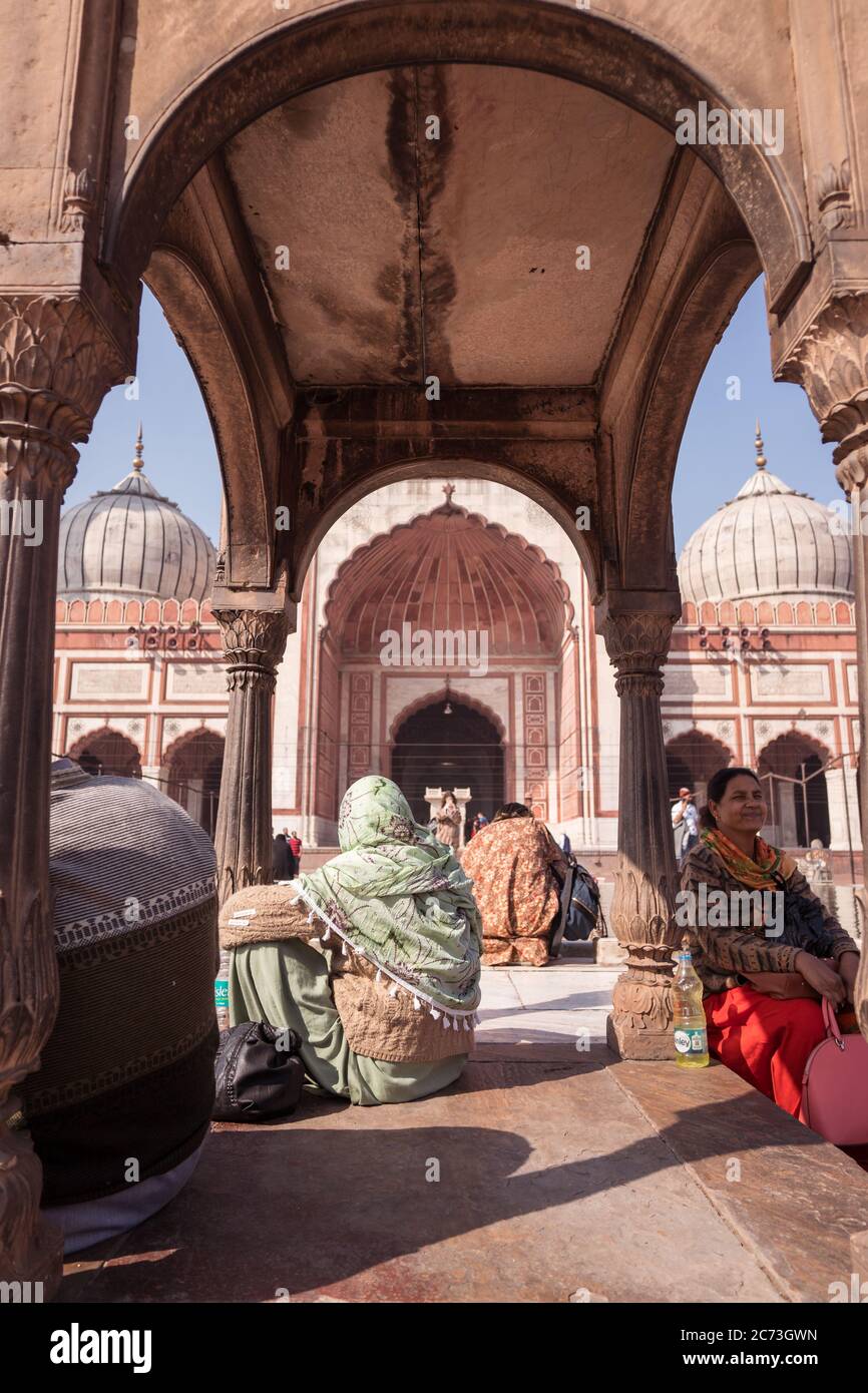 New Delhi / India - February 19, 2020: Muslim woman with niqab in ...