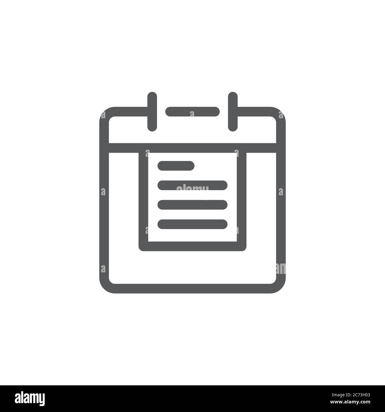Calendar event reminder vector icon symbol isolated on white background ...
