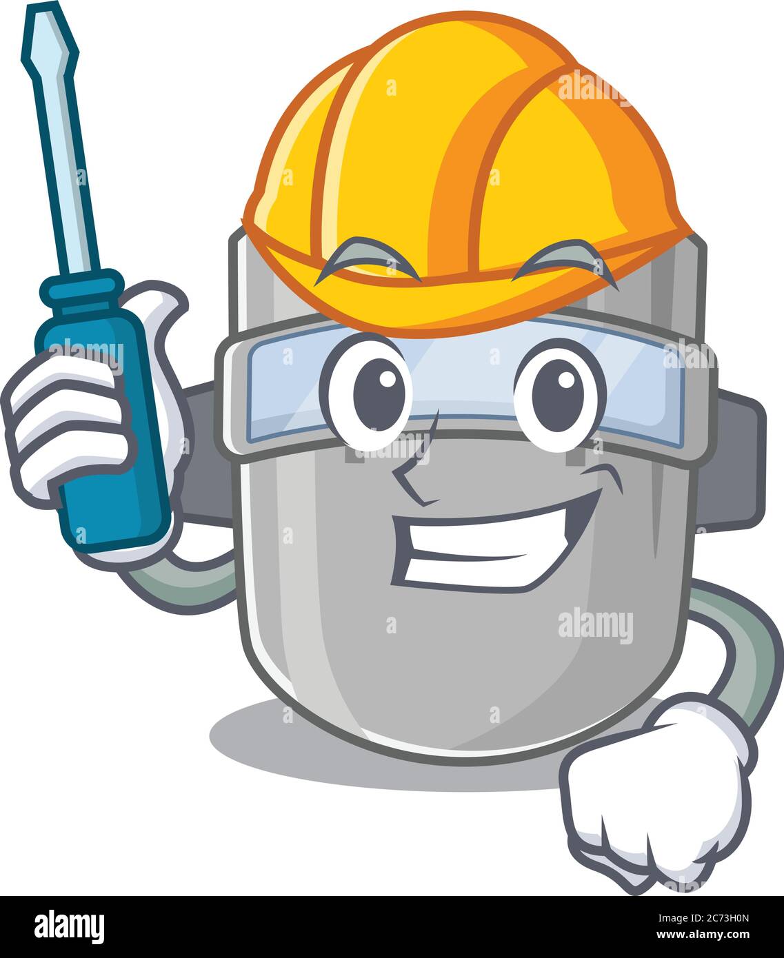 Welding mask caricature design concept worked as an automotive Stock ...