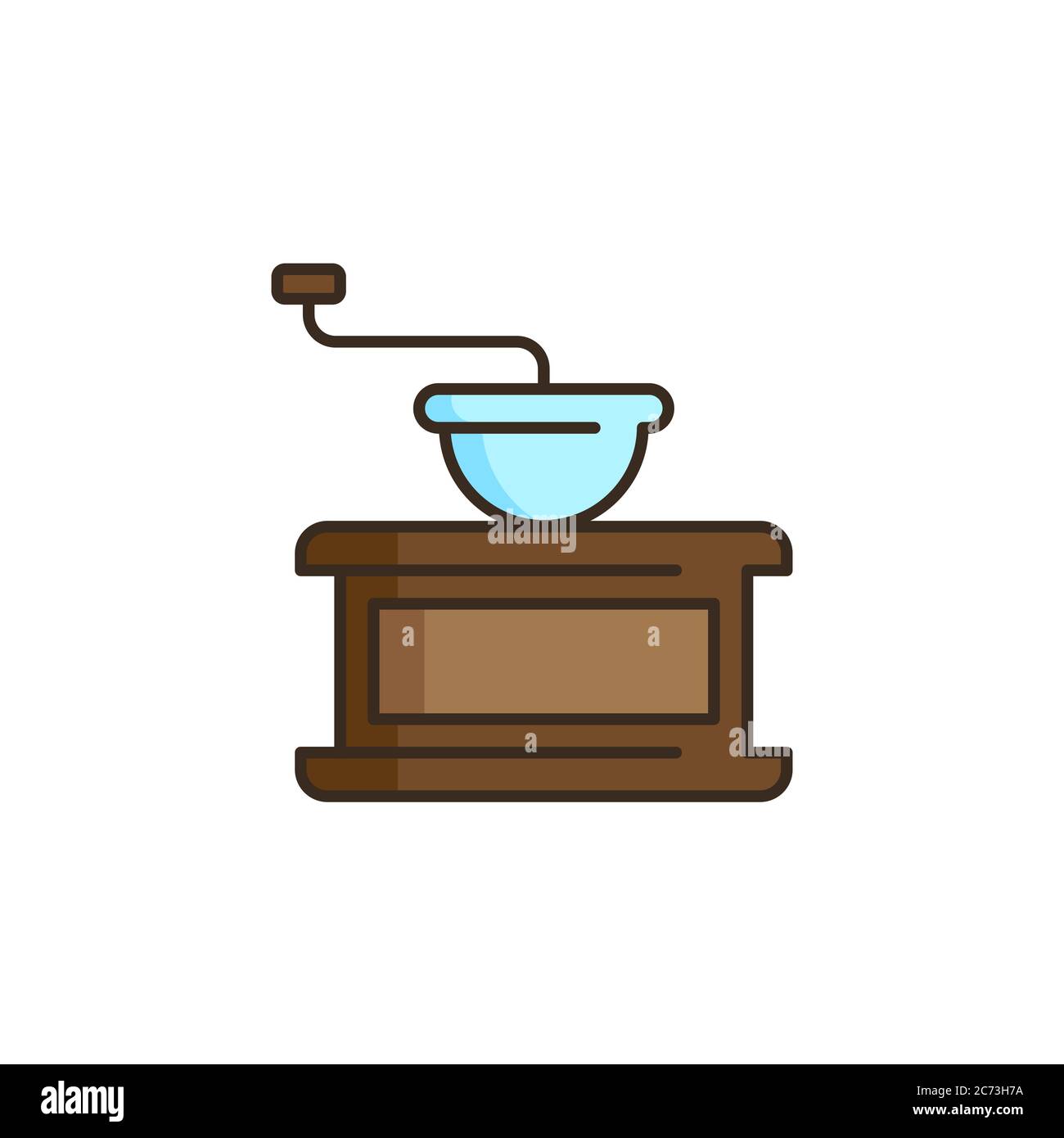 Coffee grinder vector icon symbol isolated on white background Stock ...