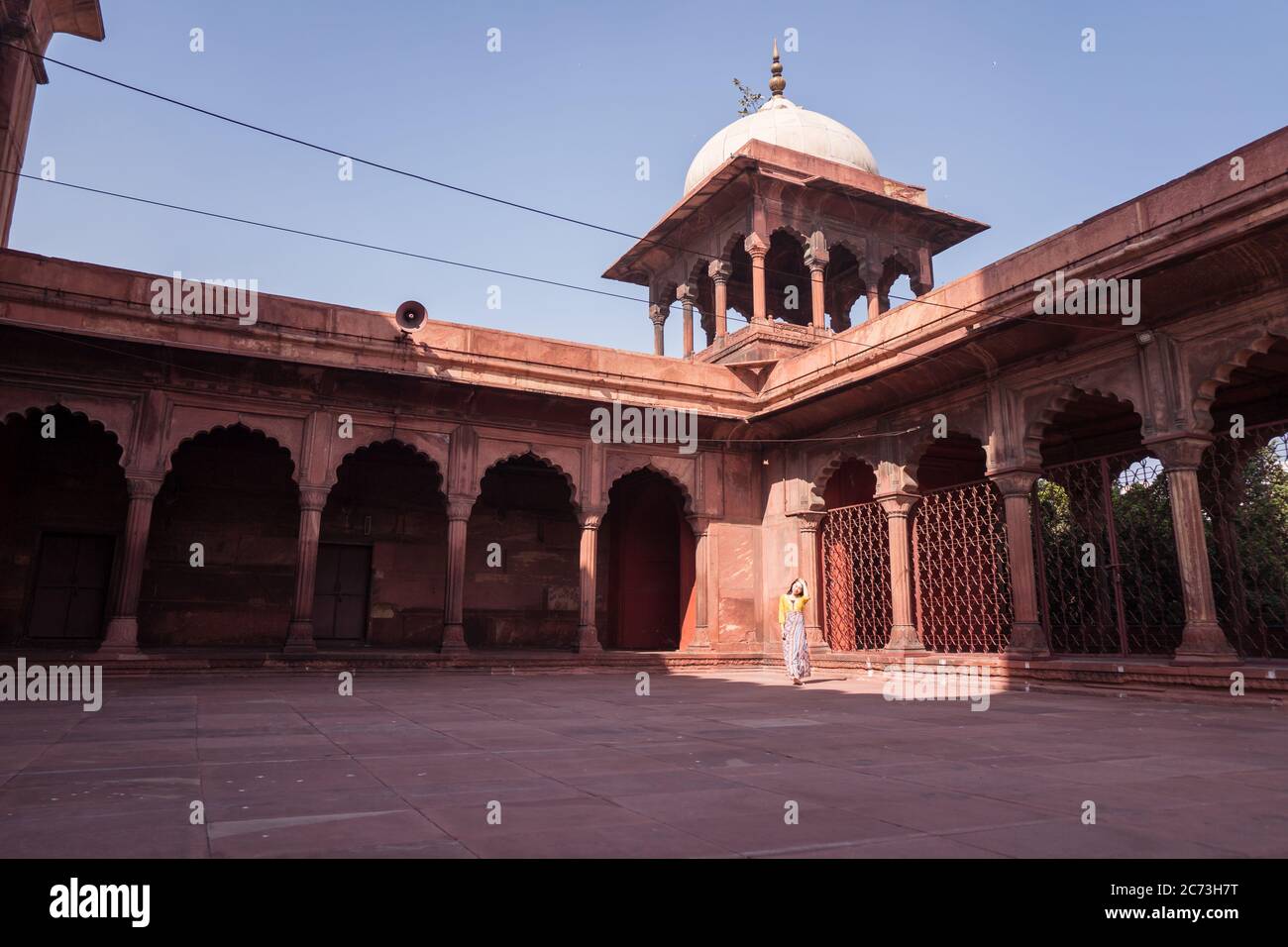 New Delhi / India - February 19, 2020: Young Asian beautiful tourist ...