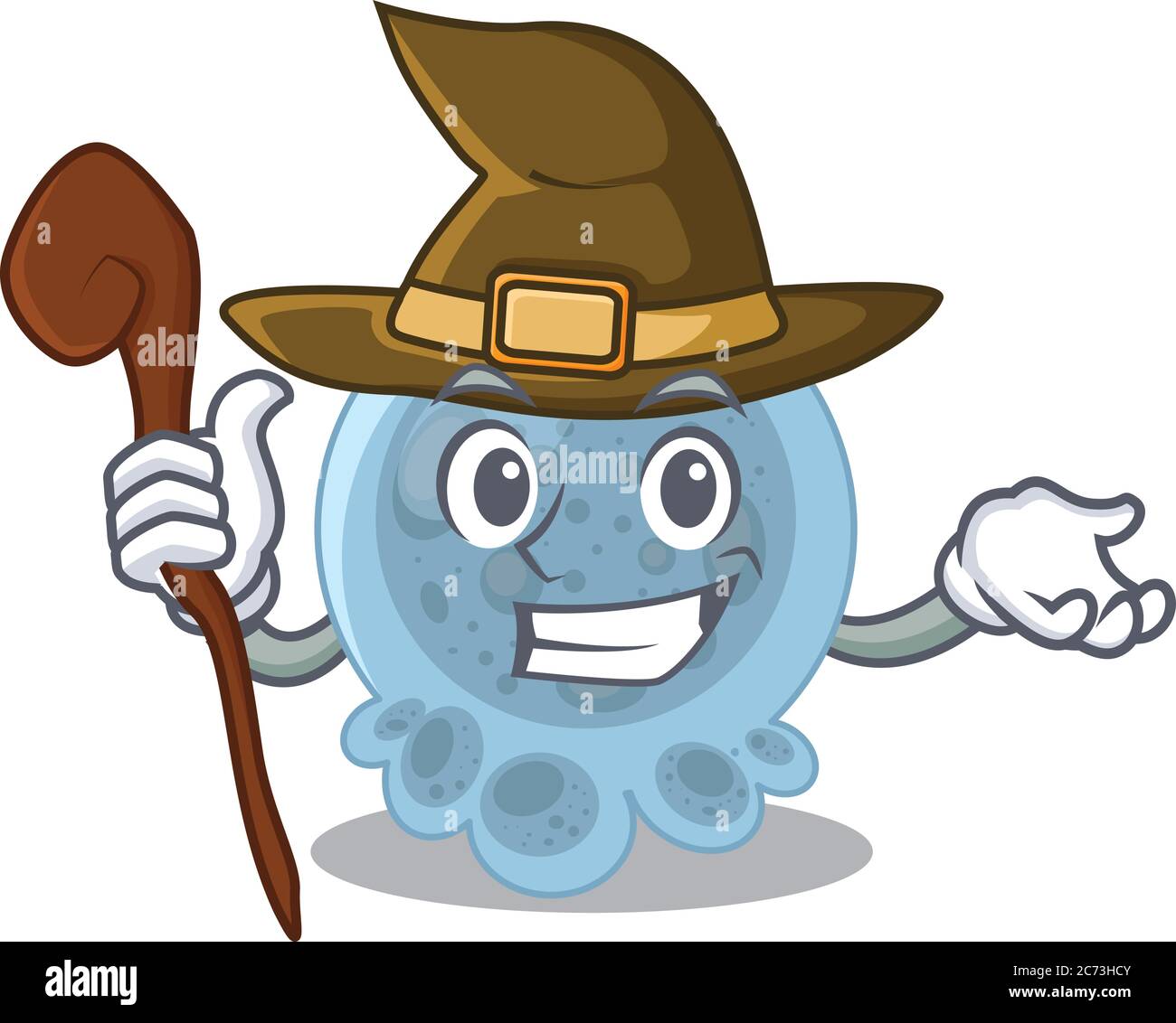 sneaky witch pasteurella cartoon character design style Stock Vector ...