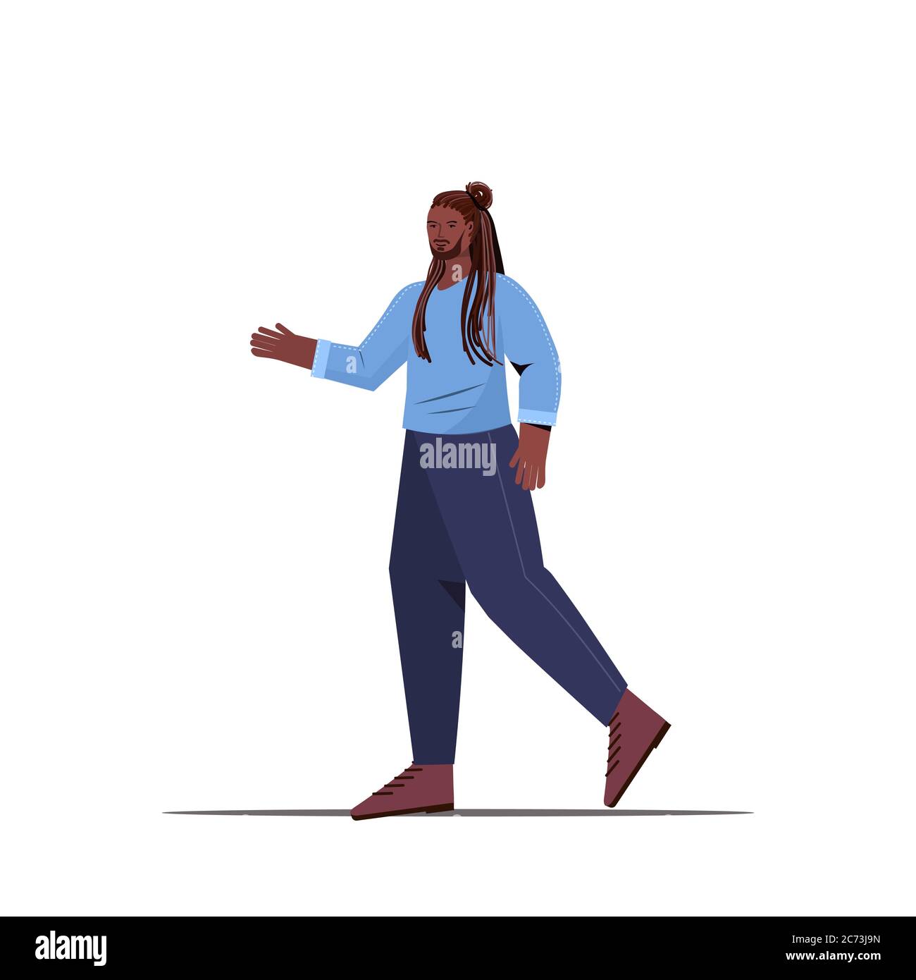 cute man in casual trendy clothes guy pionting hand on something male ...