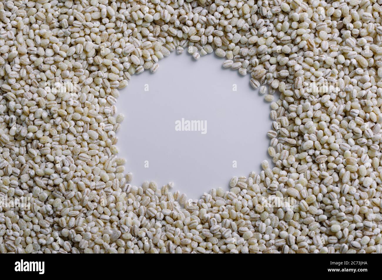 Barleys with Isolated White Circle Space Background Stock Photo - Alamy