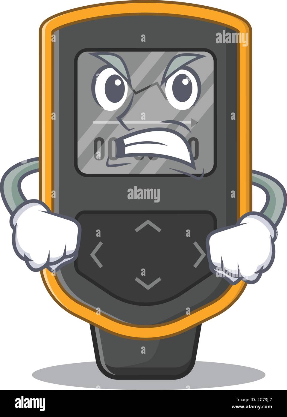 A cartoon picture style of dive computer having a mad face Stock Vector ...