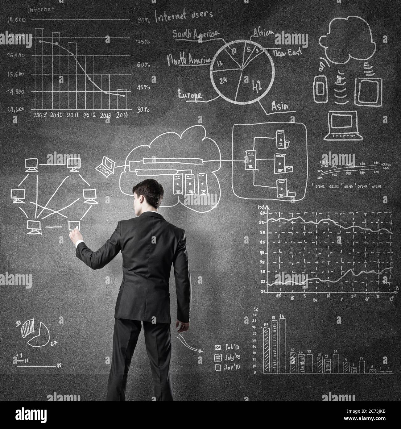 Man writing business plan Stock Photo - Alamy