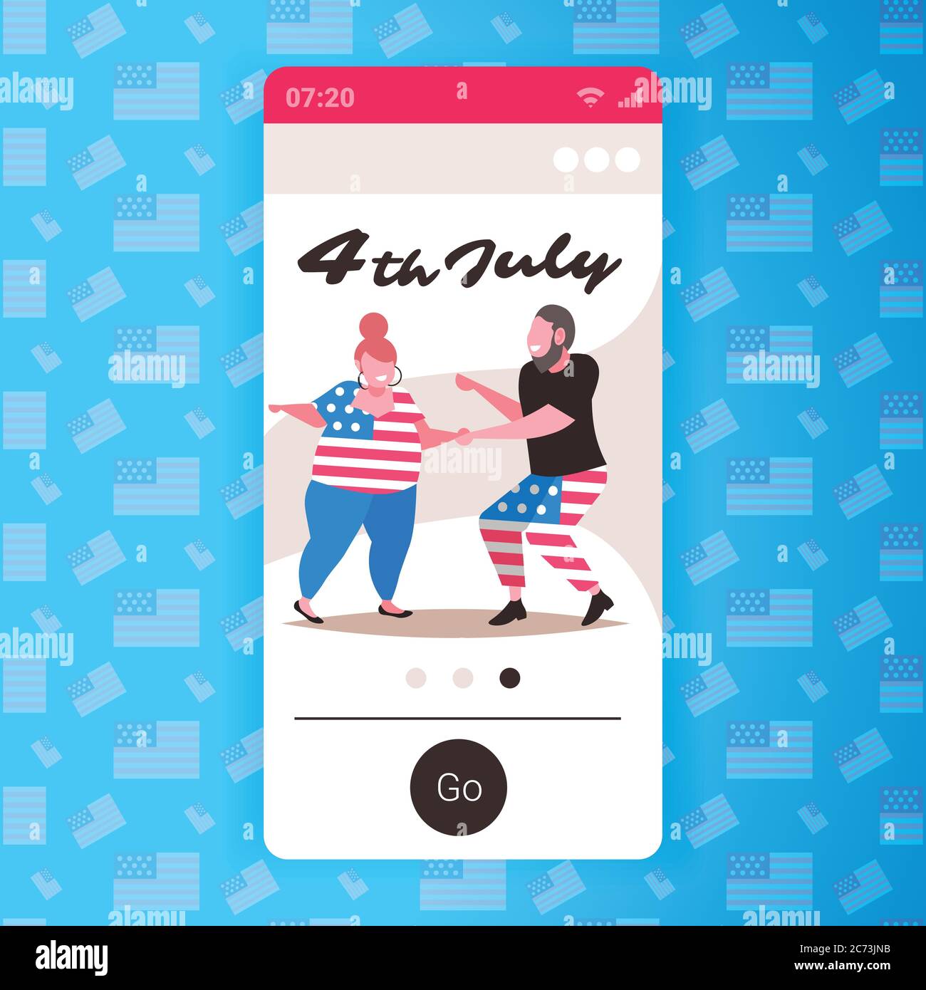 couple celebrating 4th of july american independence day celebration ...