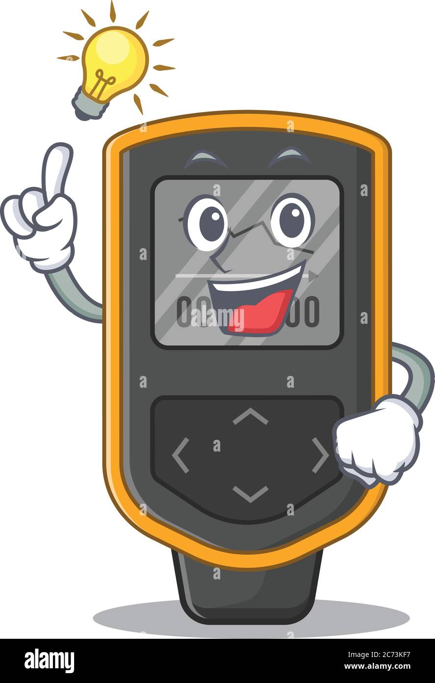 genius dive computer Mascot character has an idea gesture Stock Vector ...