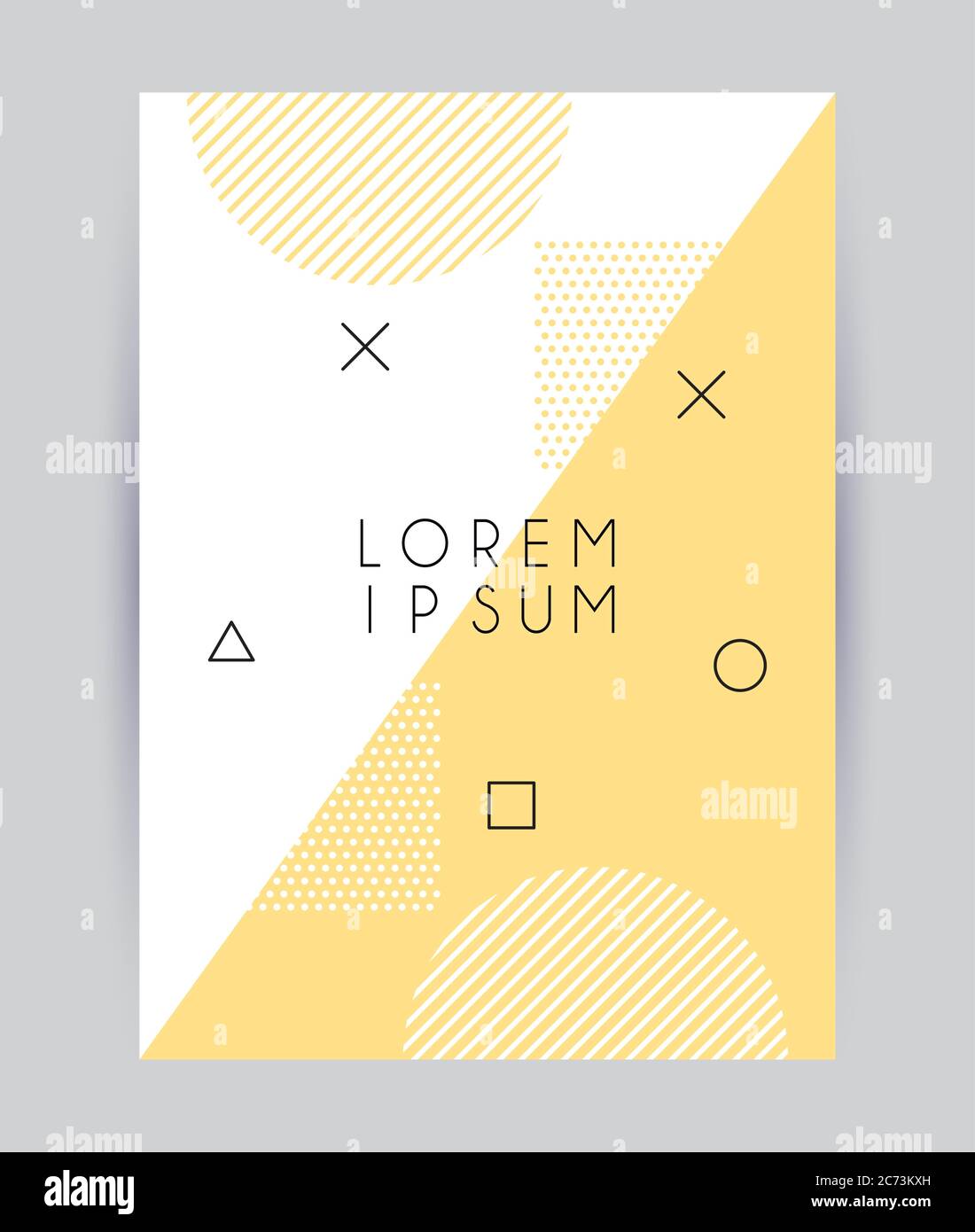 geometric figures with abstract banner modern poster vector ...