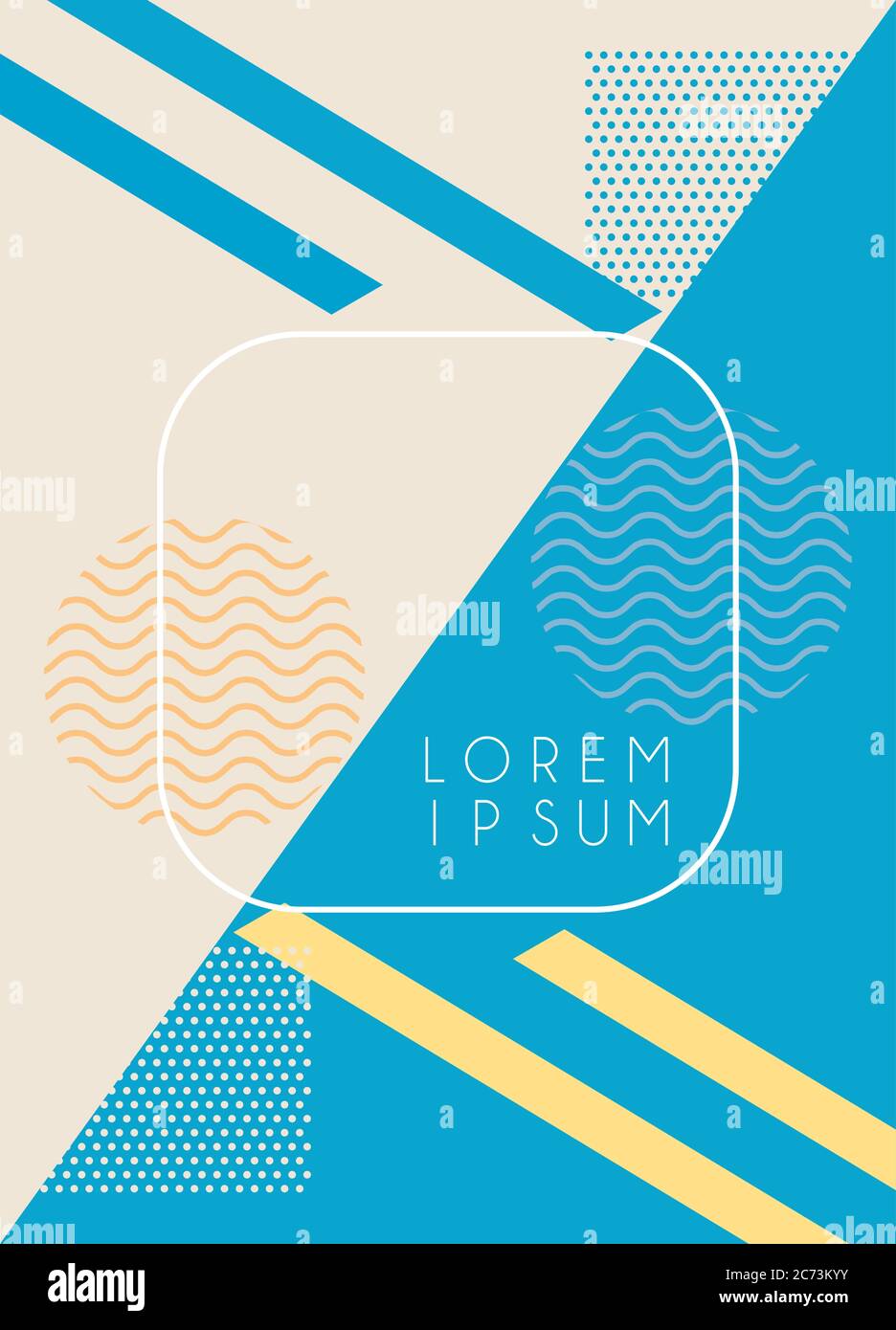 square frame in abstract banner modern poster vector illustration ...