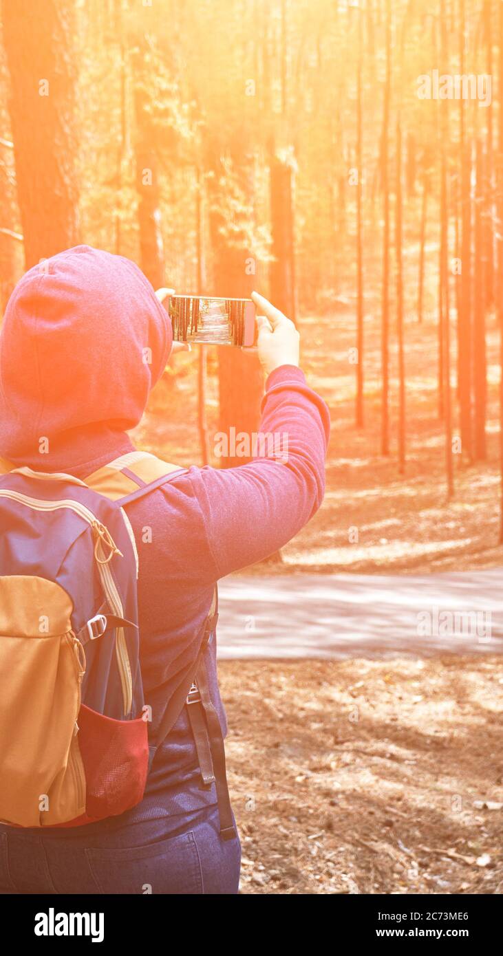 Anonymity faceless girl portrait. Staycation travel. Stay home vacation ...