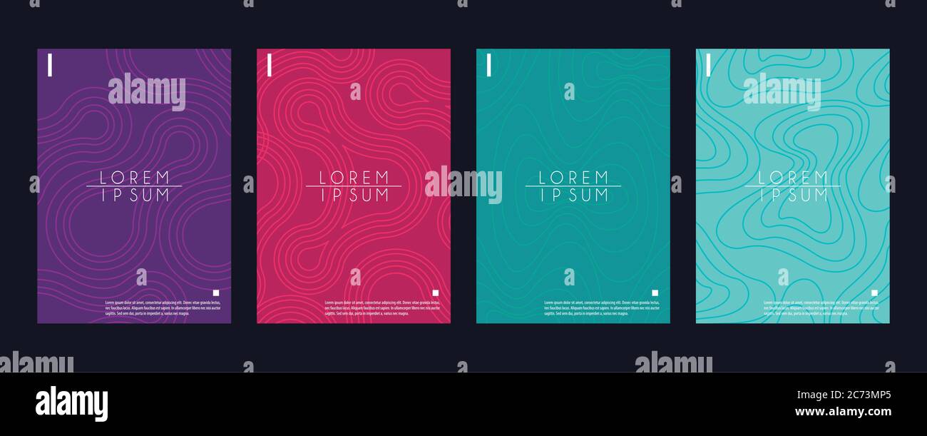 set colors digital covers abstract backgrounds vector illustration ...