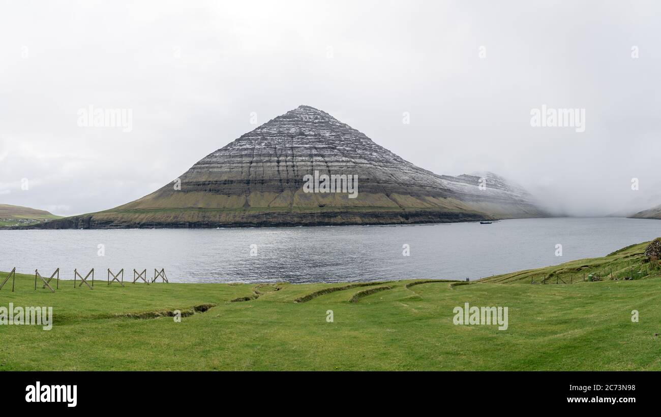 Dramatic landscape on Faroe Islands. The nature of the Faroe Islands in ...