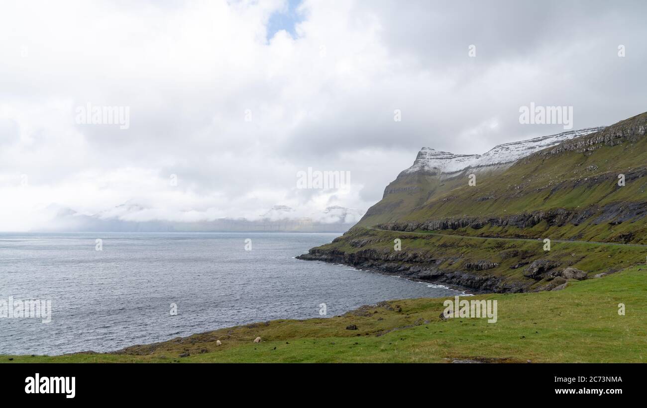 Dramatic landscape on Faroe Islands. The nature of the Faroe Islands in ...