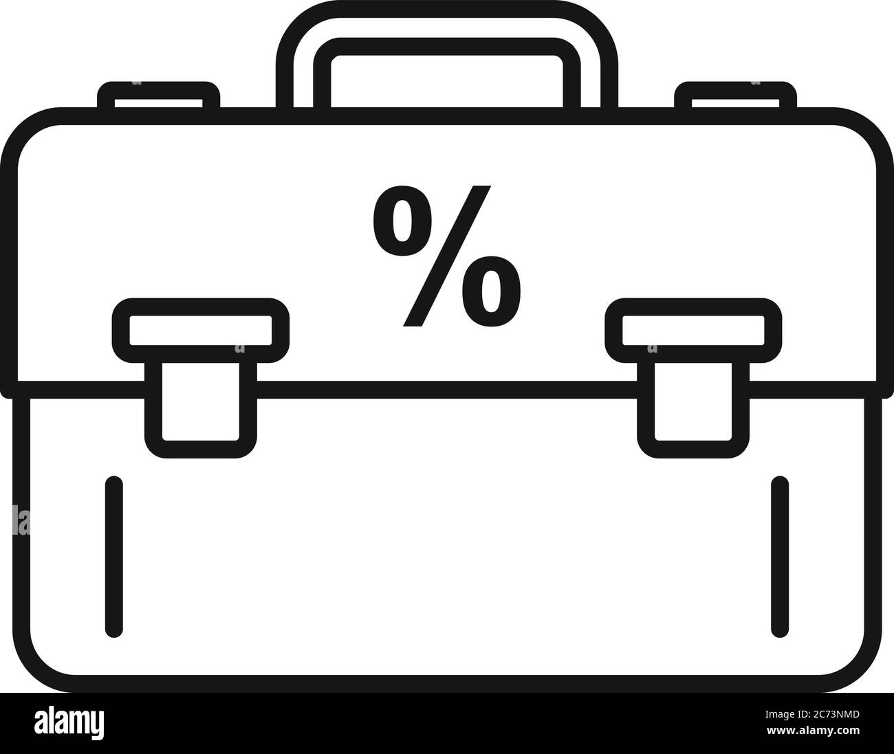 Percent tax case icon. Outline percent tax case vector icon for web ...