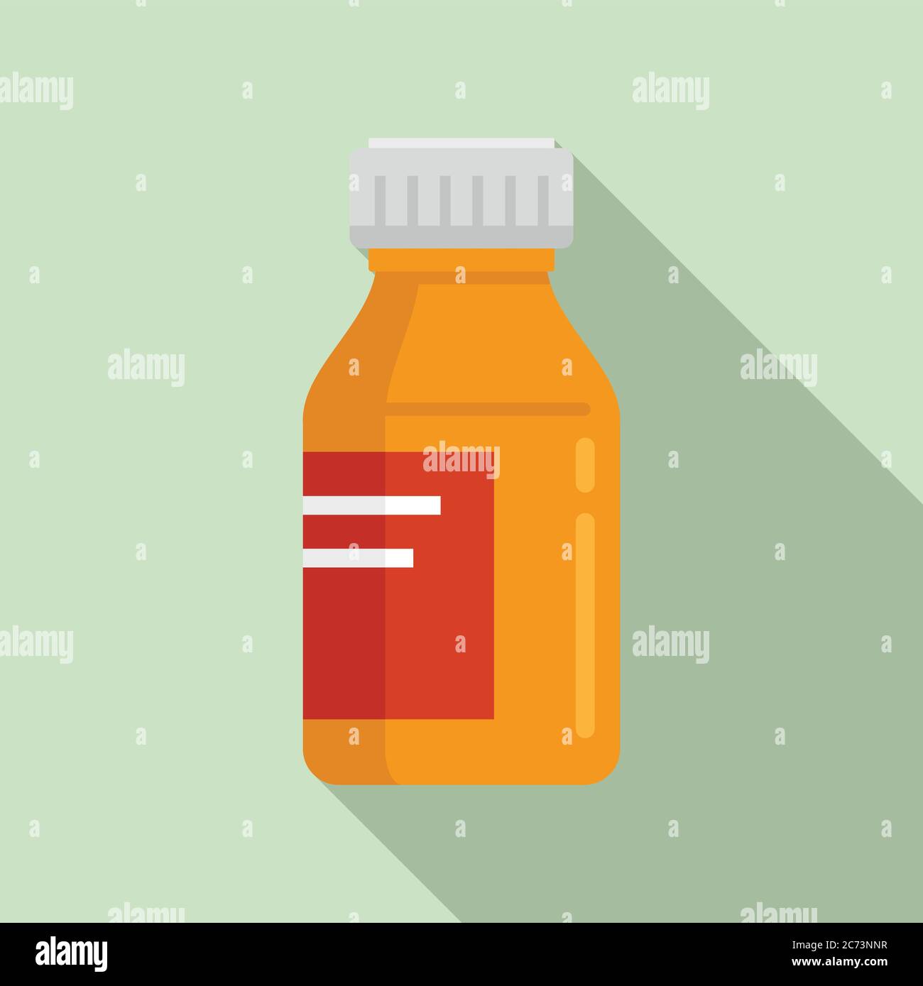 Medical cough syrup icon. Flat illustration of medical cough syrup ...