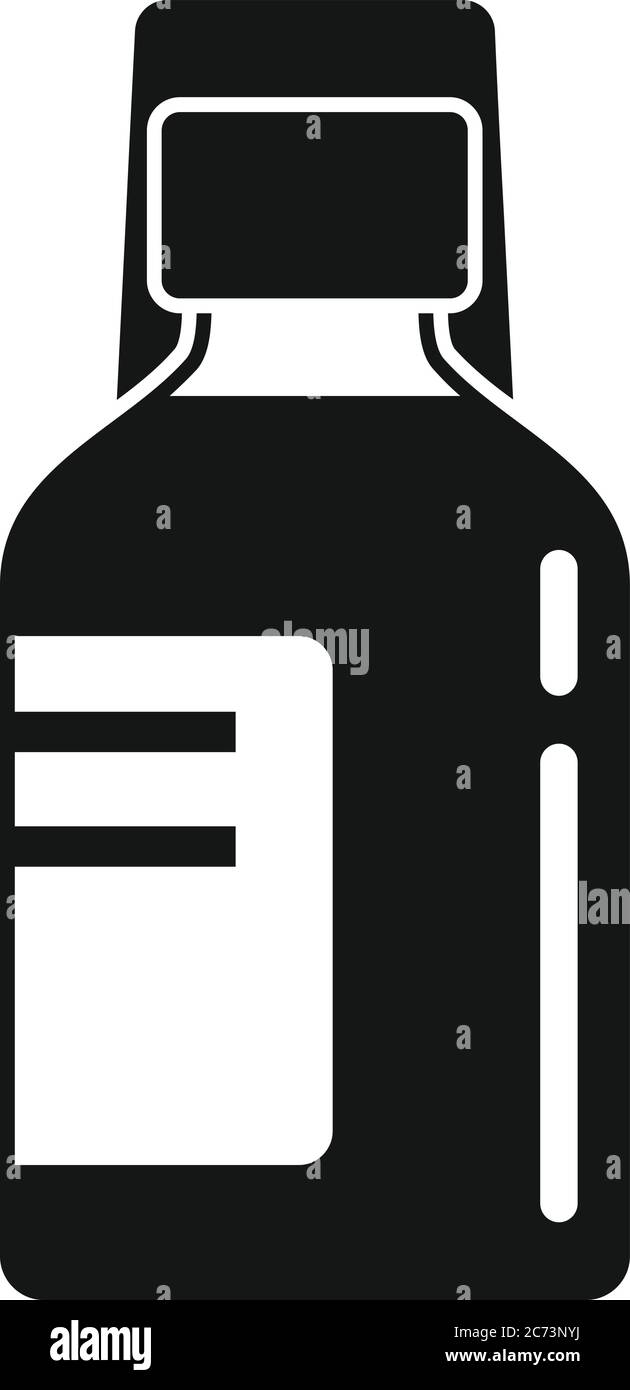 Baby cough syrup icon. Simple illustration of baby cough syrup vector ...