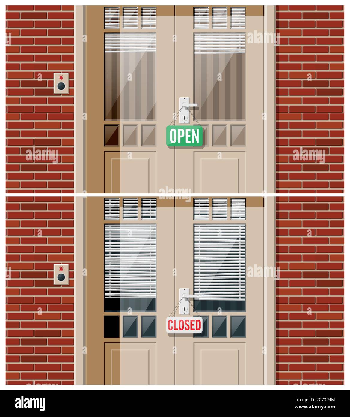 Cafe entrance bell Cut Out Stock Images & Pictures - Alamy