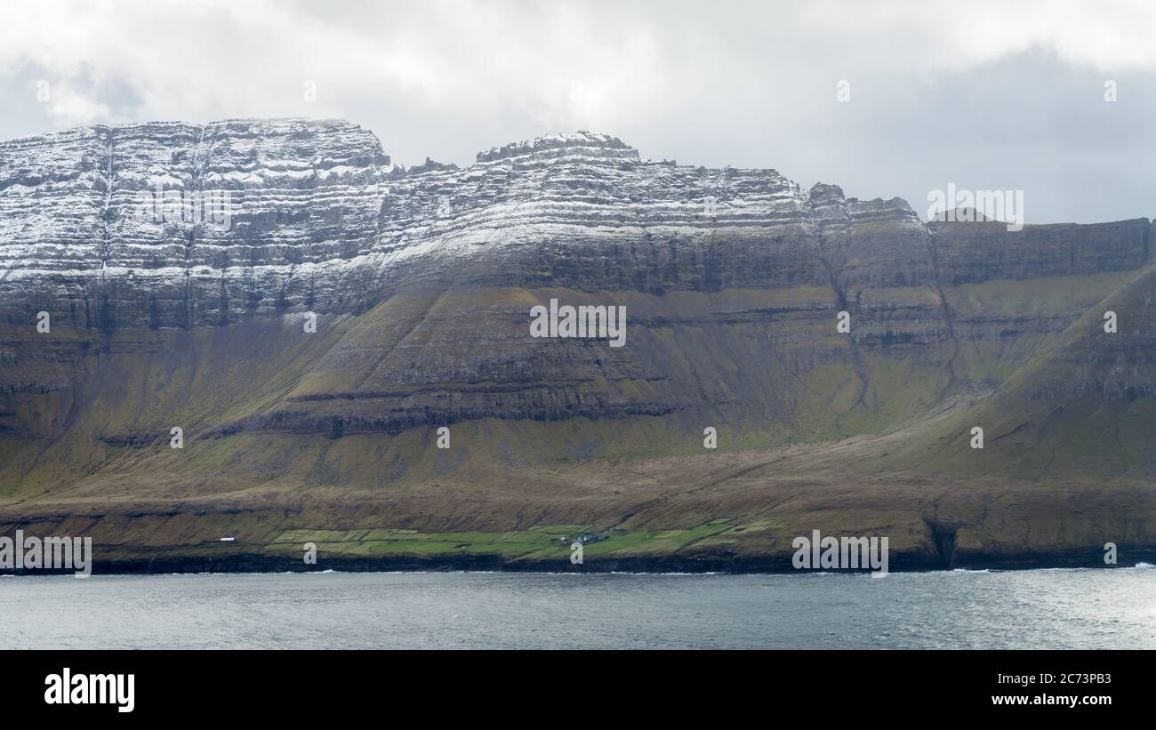 Dramatic landscape on Faroe Islands. The nature of the Faroe Islands in ...