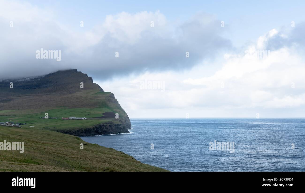 Dramatic landscape on Faroe Islands. The nature of the Faroe Islands in ...