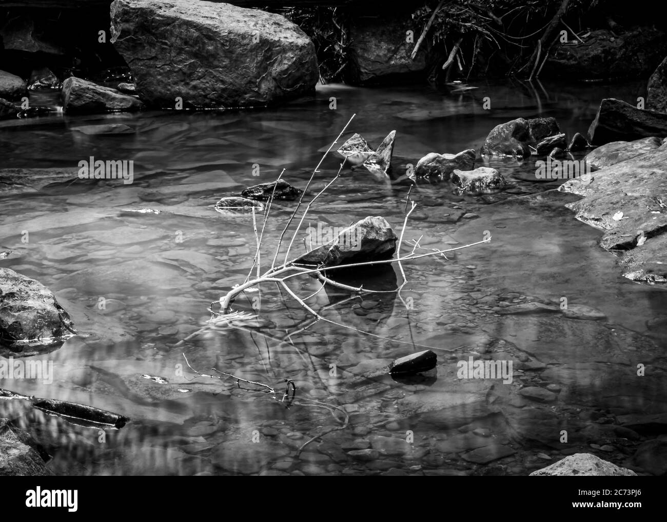Falling Foss waterfall, rocks, flowing river & May Beck stream Stock ...