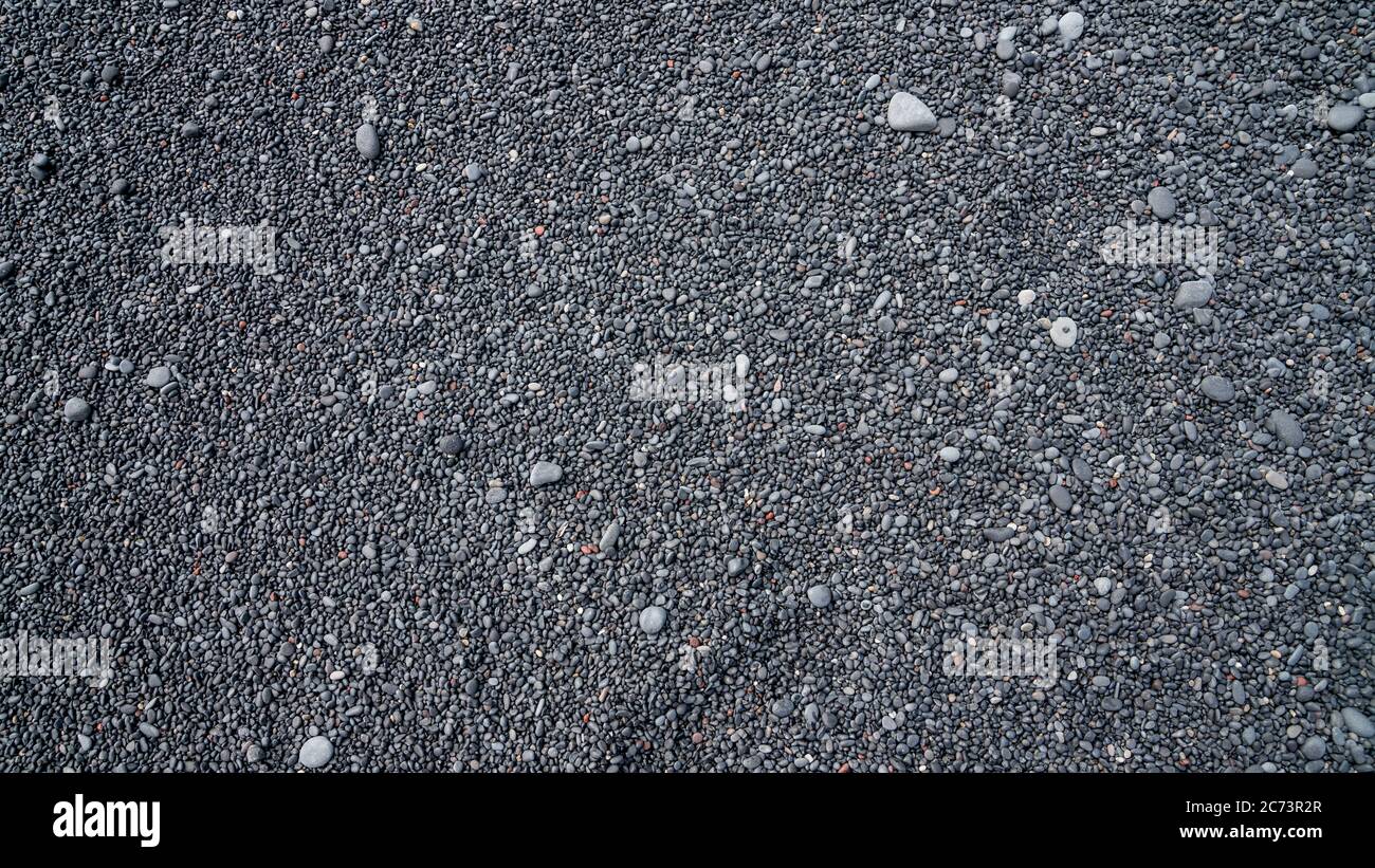Volcanic black sand formation from black sand beach, Iceland Stock ...