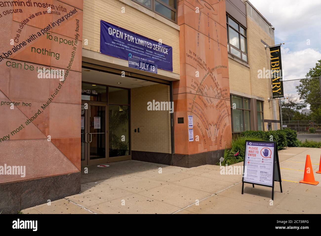 An exterior view of Queens Public Library branch in Long Island City ...