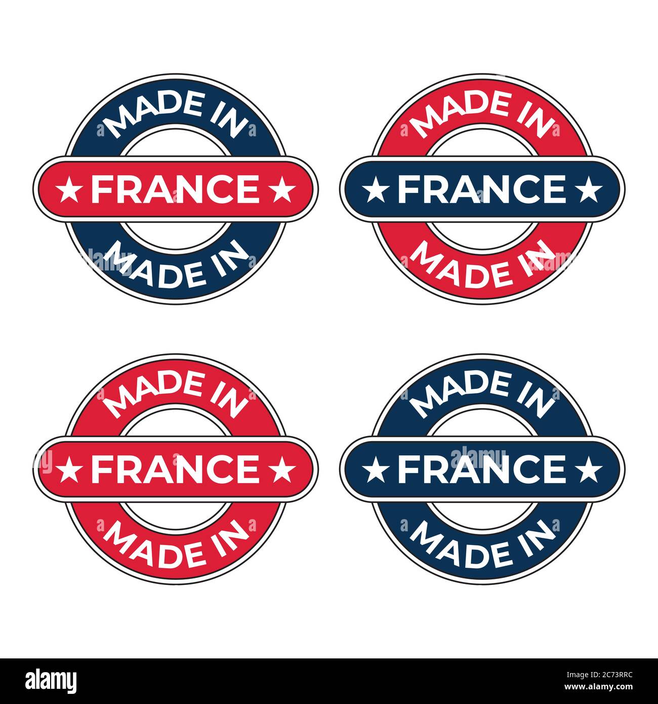 Made in France label and emblem vector design illustration for French ...