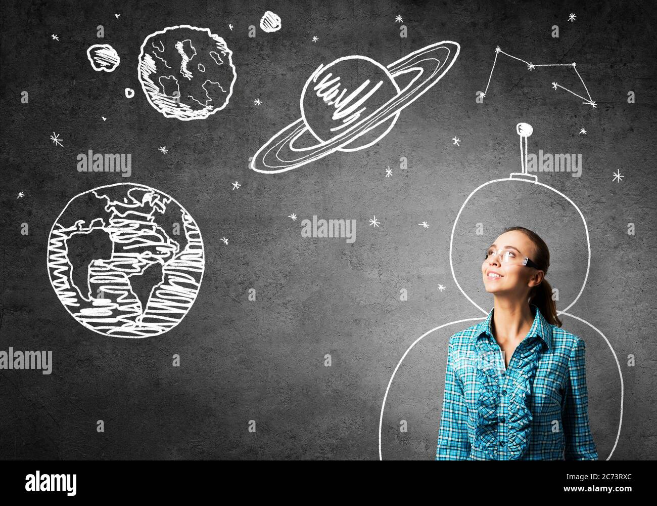 Dreaming to explore space Stock Photo - Alamy